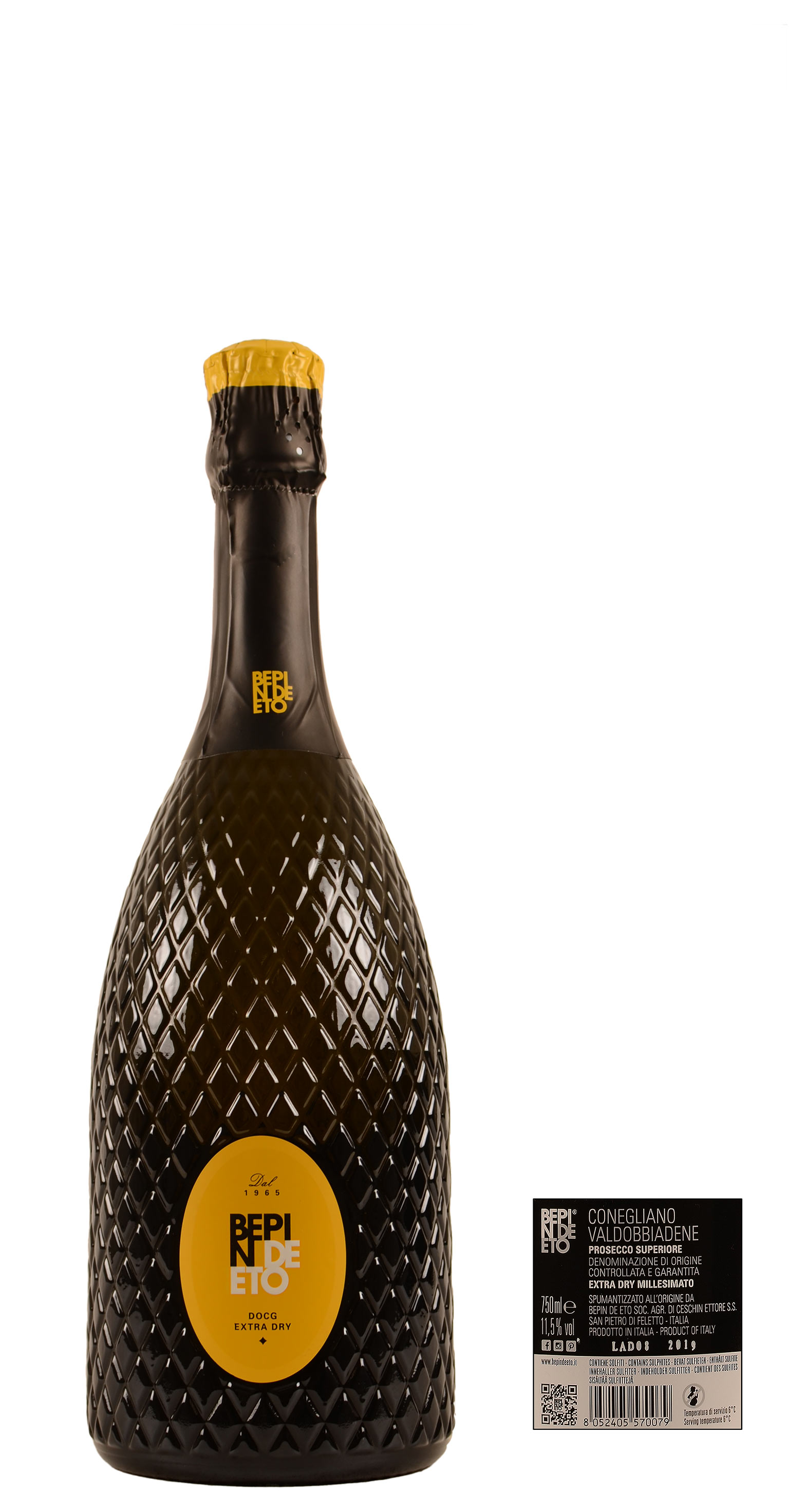 2019 - Bepin De Eto - Prosecco - Extra Dry Millesimato (yellow label ...