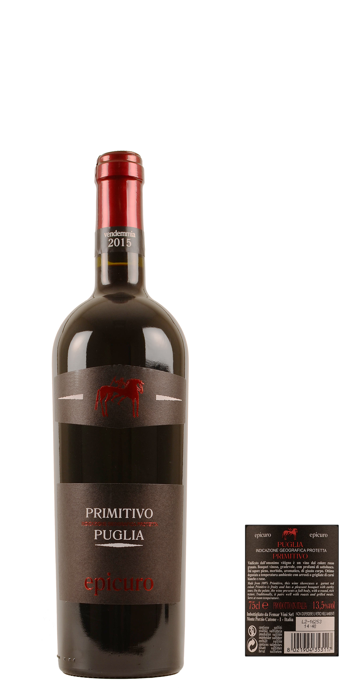 2015 - Epicuro - Selezione - IGP Primitivo - 0,75 Ltr. - Rosso | La ...