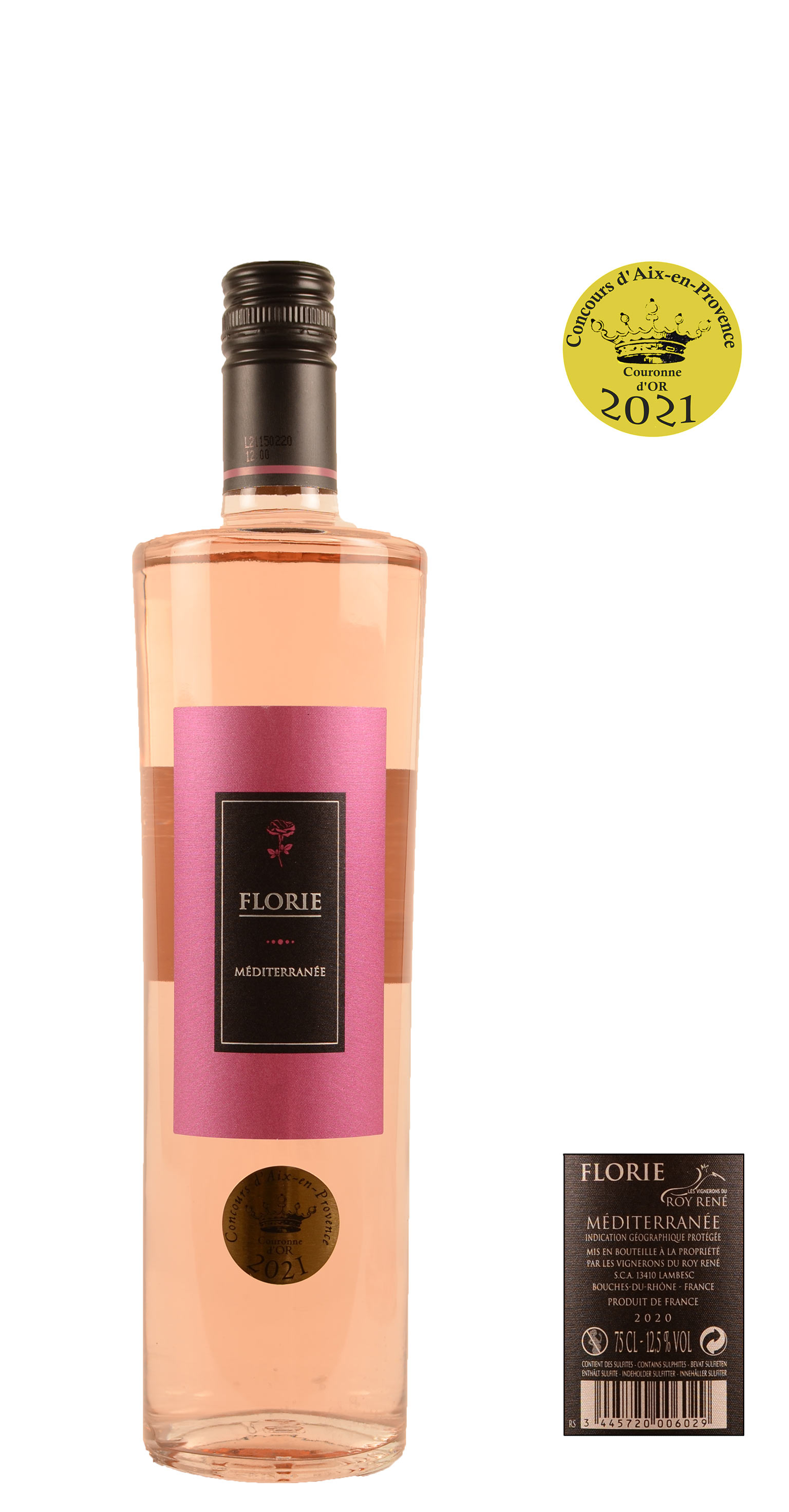 2020 - Les Vignerons du Roy René - Florie - Rosé De GRIS - Vin de Pays ...